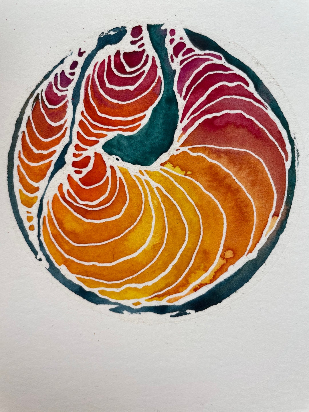 Rainbow Worm Watercolor - Etsy