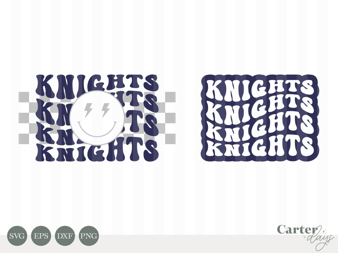 Knights Team Mascot Bundle / Svg, Eps, Dxf & Png / Groovy / Retro ...