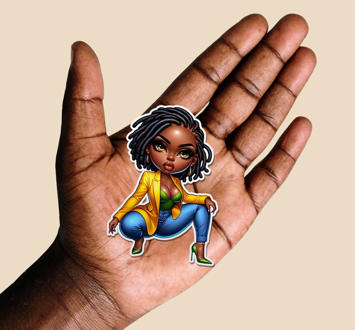 10 African-american Chibi Business Casual Stickers Vol. 1 High-quality ...