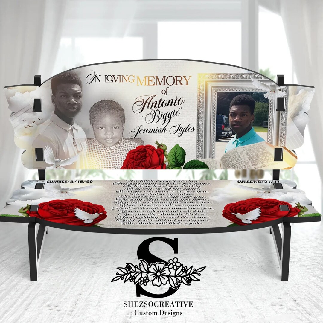 Custom Memorial Bench for Loss of Loved One, Size 7.1 X 2.7 Inches - Etsy