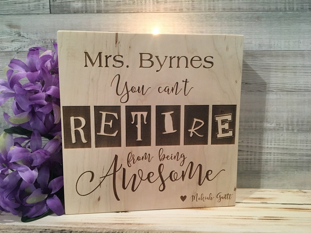 Retirement Gift | Personalized Teacher Gift | Teacher Appreciation ...