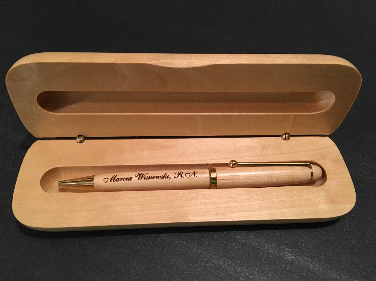 Personalized Wood Desktop Pen Set Professional Gift Engraved - Etsy