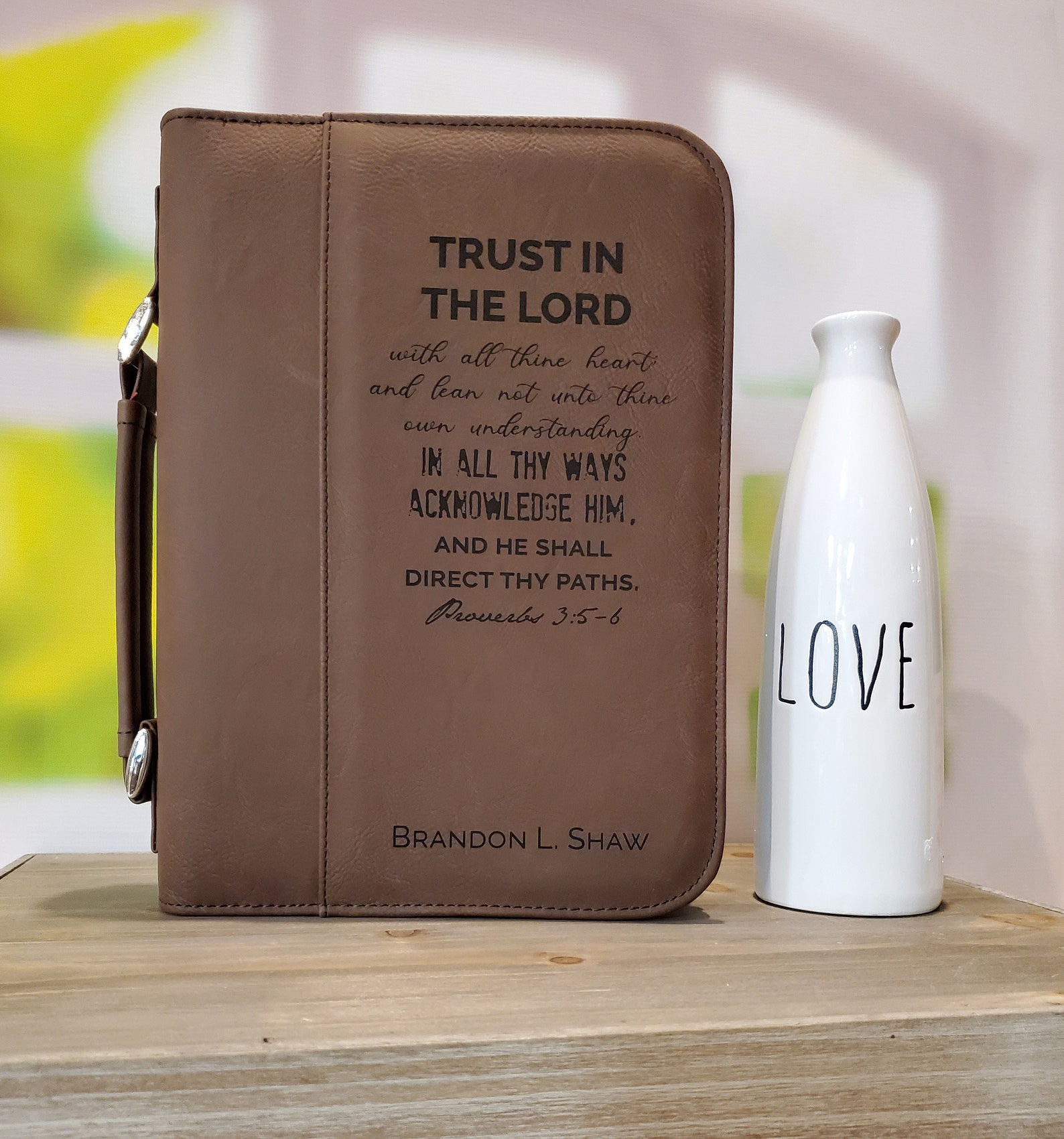 Custom Bible Case Cover Faux Leather Bible Personalised - Etsy