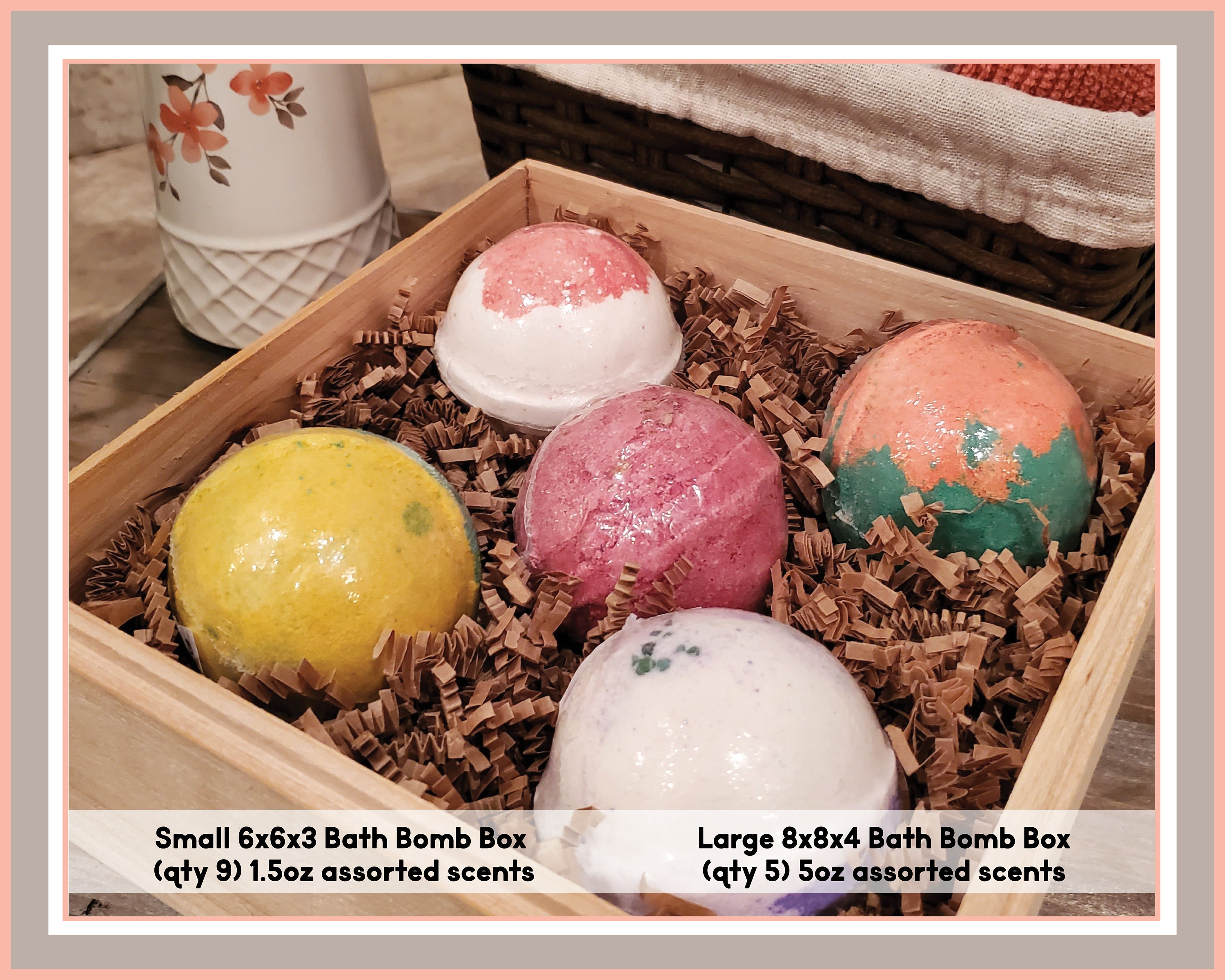 Bath Bomb Gift Set Personalized 5 oz 1.5 oz Bath Bombs | Etsy