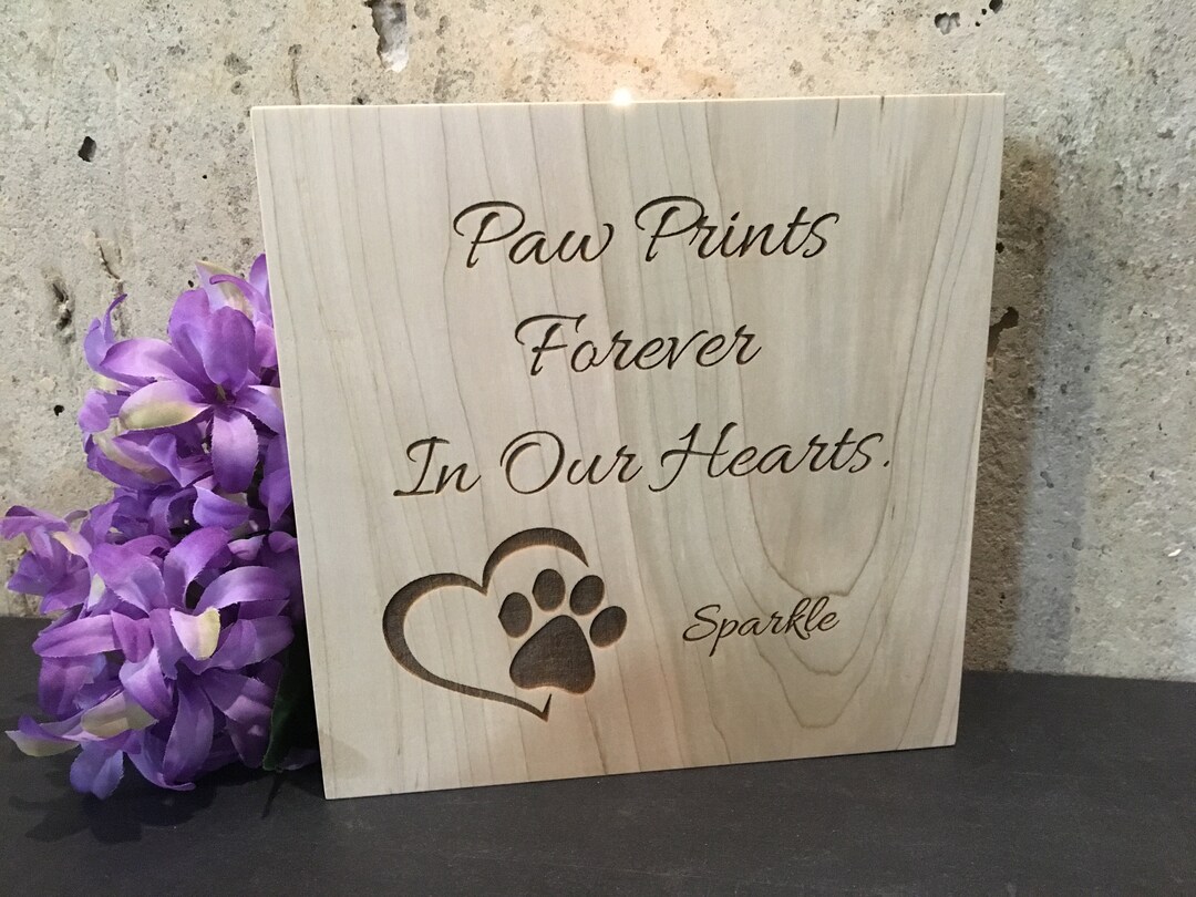 Paw Prints Forever in My Heart, Memorial Gift, in Memory of Dog, Dog ...