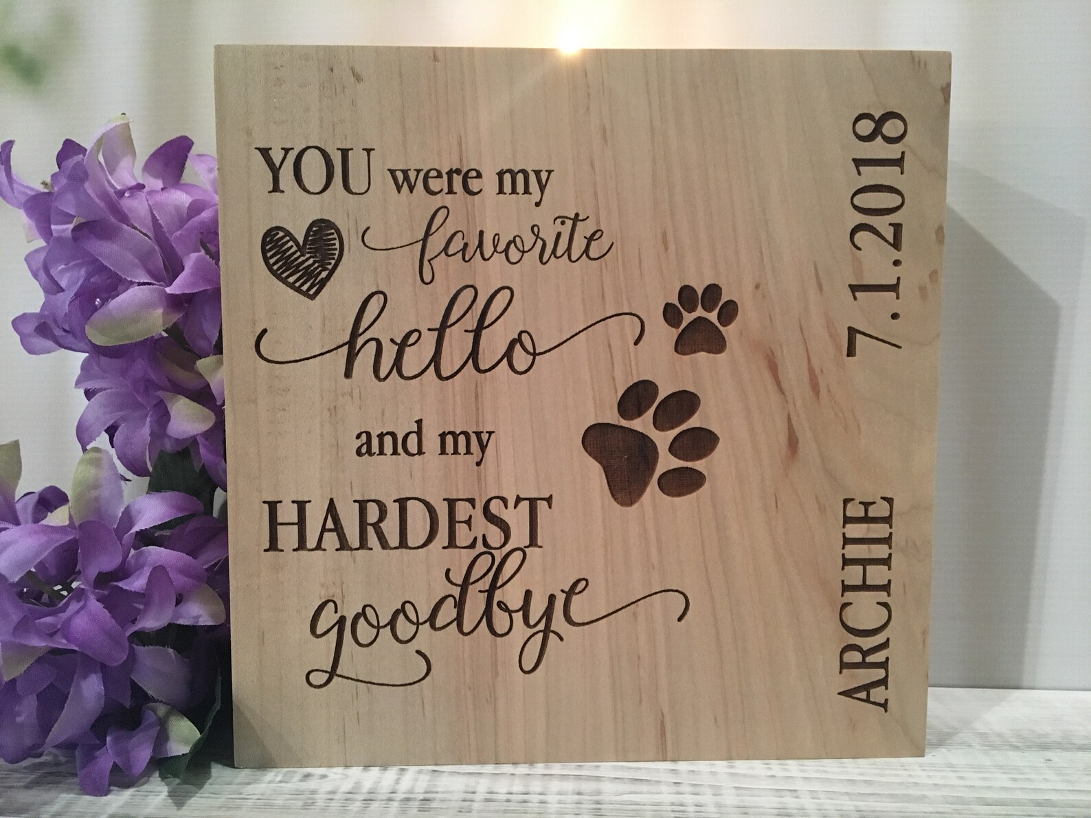 Paw Prints Forever in Our Hearts Loss of Dog Personalized - Etsy