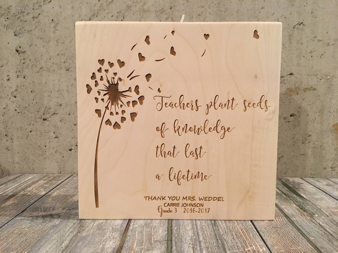 Teachers Plant Seeds of Knowledge Personalized Teacher Gift Teacher ...