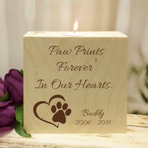Paw Print Memorial, Loss of Dog, Personalized Pet Memorial, Dog ...