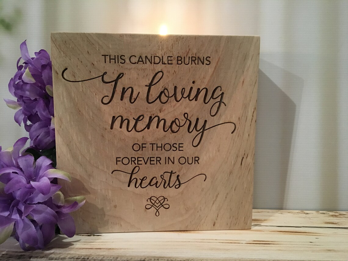 This Candle Burns in Loving Memory Wedding Memorial Candle - Etsy