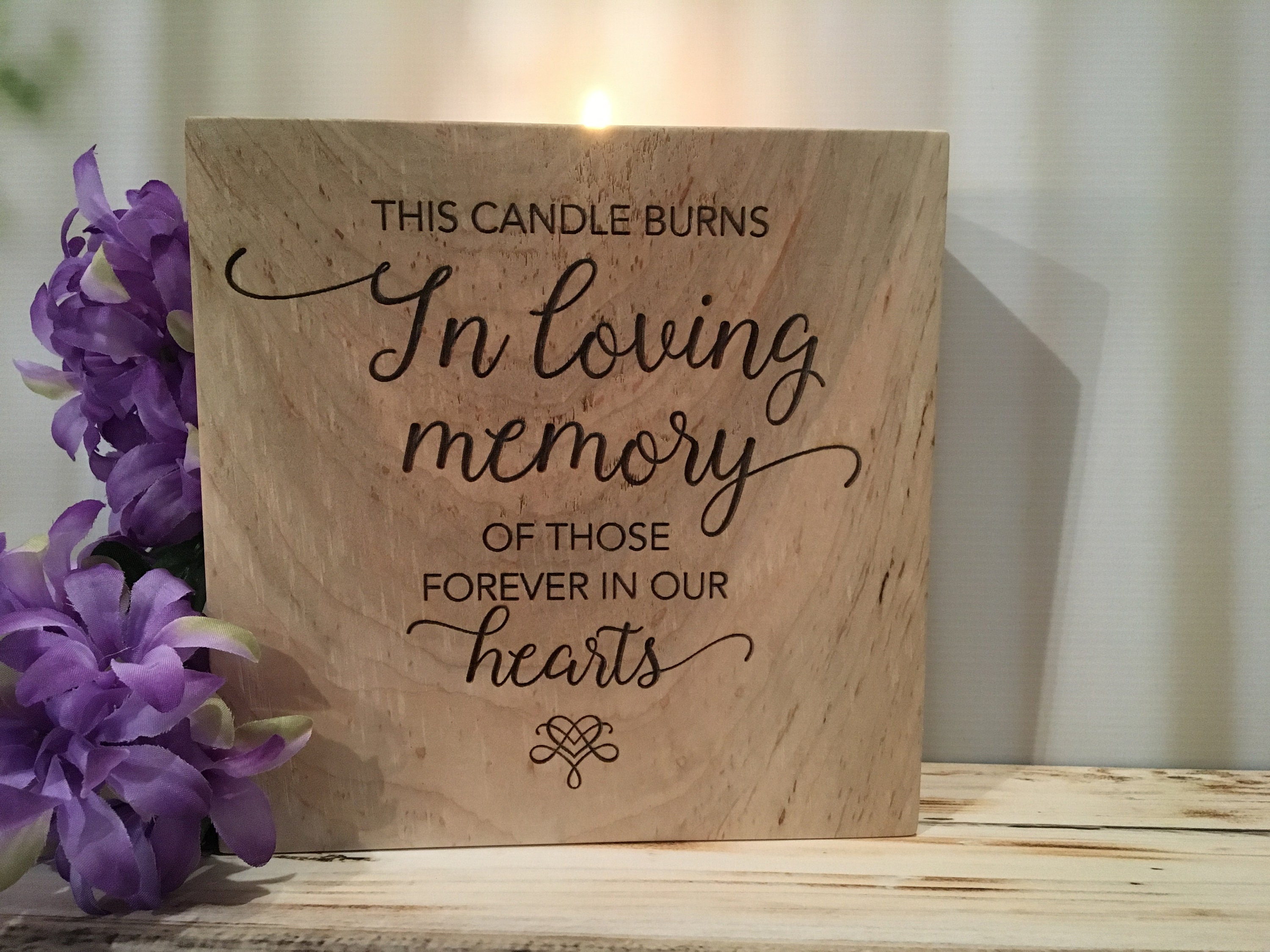 This Candle Burns in Loving Memory Wedding Memorial Candle - Etsy