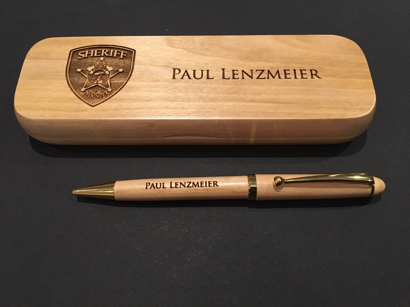 Professional Gift Personalized Wood Desktop Pen Set Engraved - Etsy