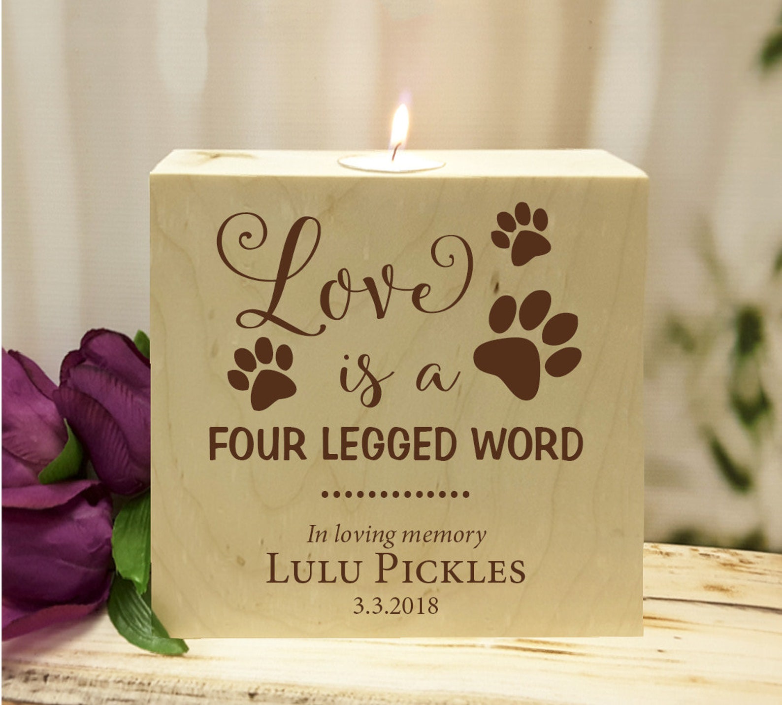 Paw Print Memorial, Loss of Dog, Personalized Pet Memorial, Dog ...