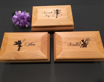 Flower Girl or Bridesmaids Gift Box Jewelry Box Tropical Personalized ...