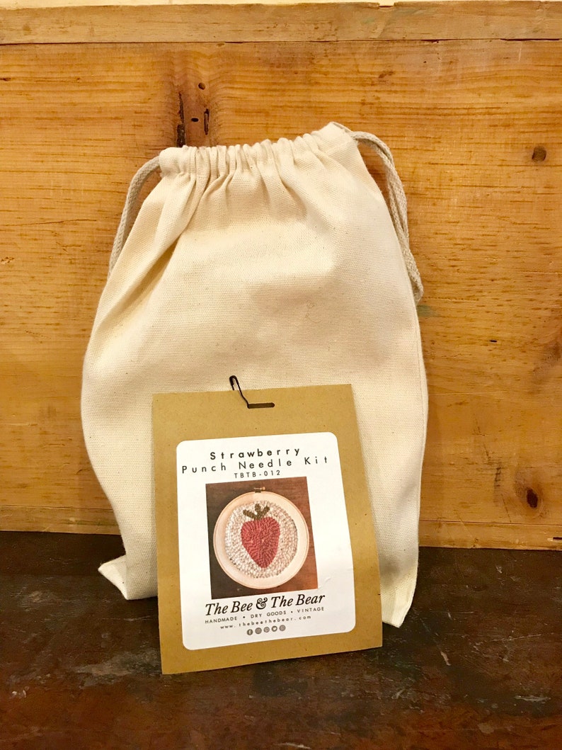 Strawberry Punch Needle Kit | Etsy