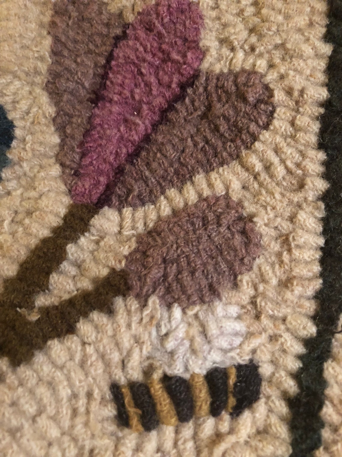 Zell's Bee Garden Rug Pattern - Hand Drawn on Primitive Linen or Monk's ...