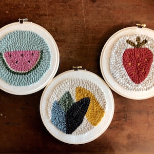 Strawberry Punch Needle Kit - Etsy