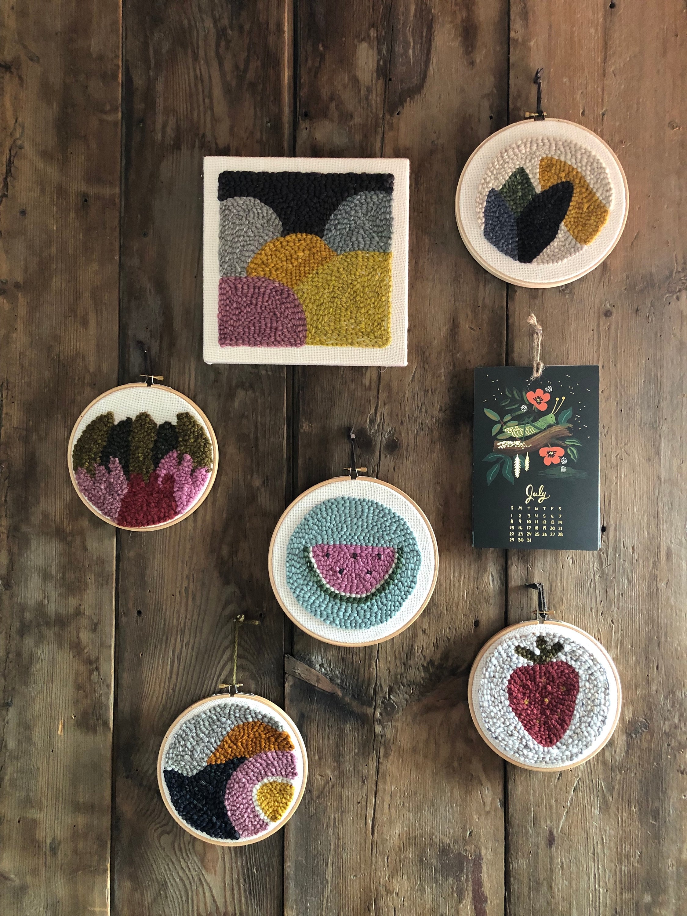 Four Leaves Abstract Punch Needle Kit - Etsy