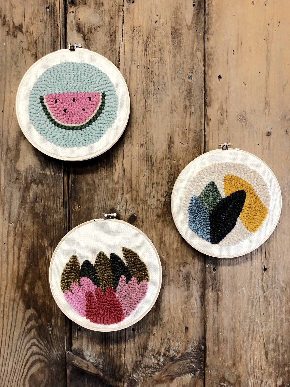 Four Leaves Abstract Punch Needle Kit - Etsy