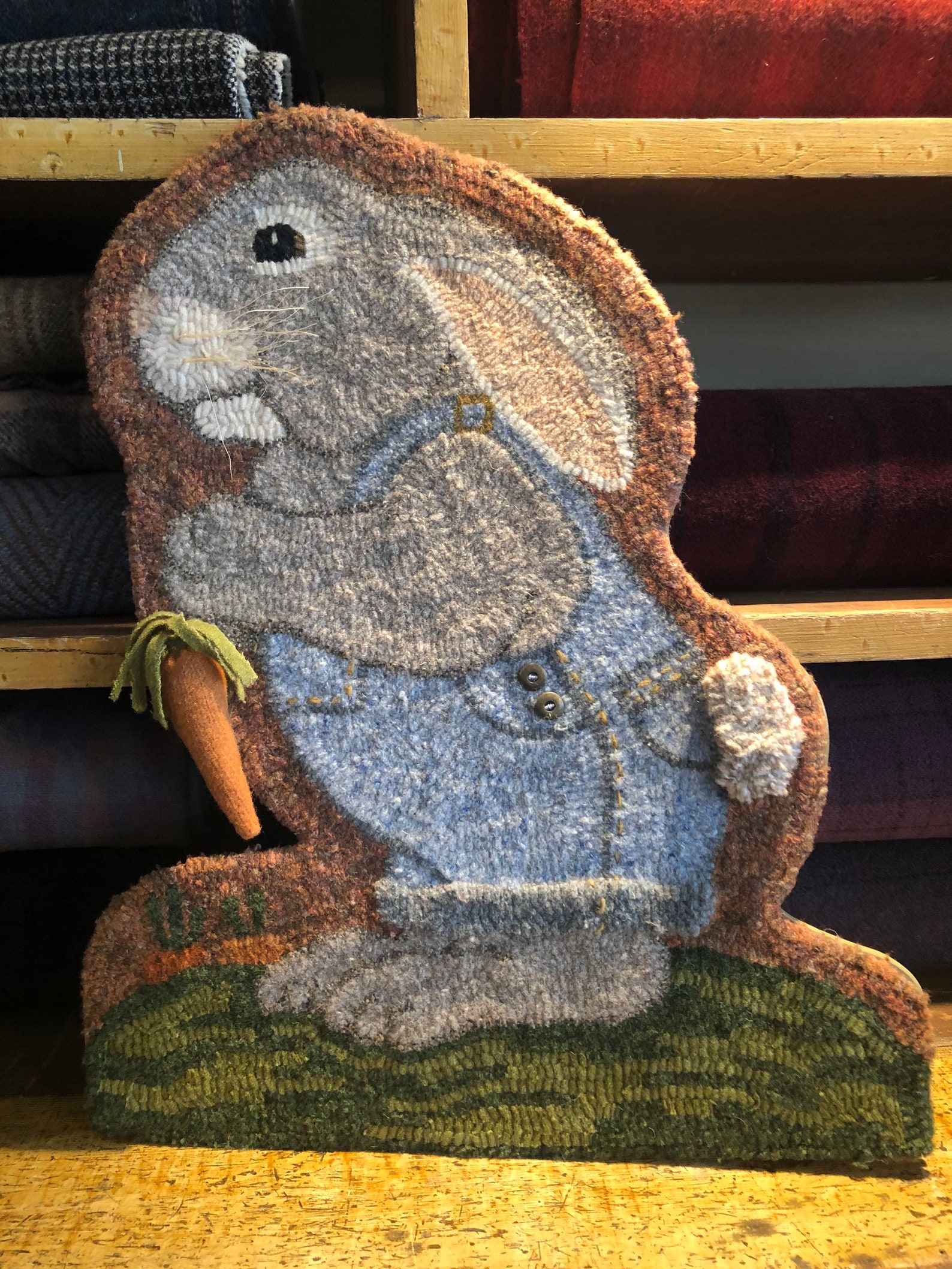 Sprout Rabbit Rug Hooking Pattern on Linen - Etsy