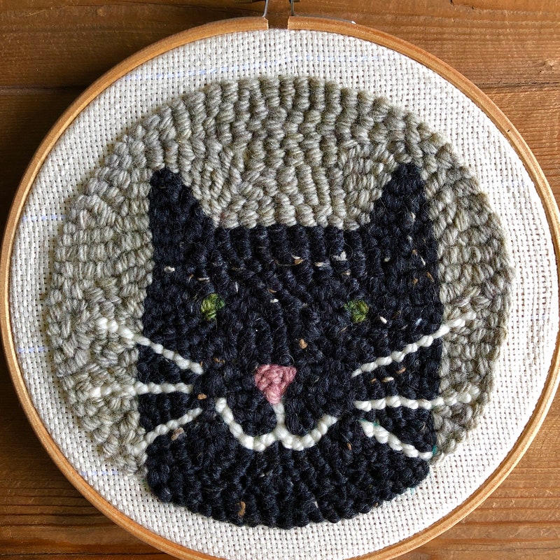 Punch Needle Cat - Etsy