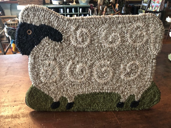 Sheep in the Meadow Rug Hooking Pattern on Linen - Etsy