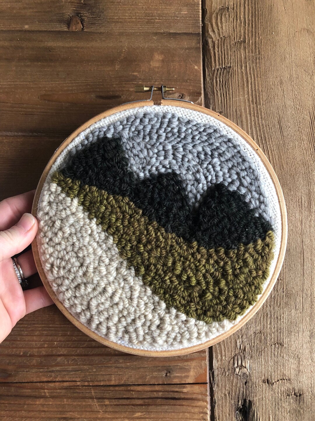 Modern Triangle Waves Punch Needle Kit - Etsy