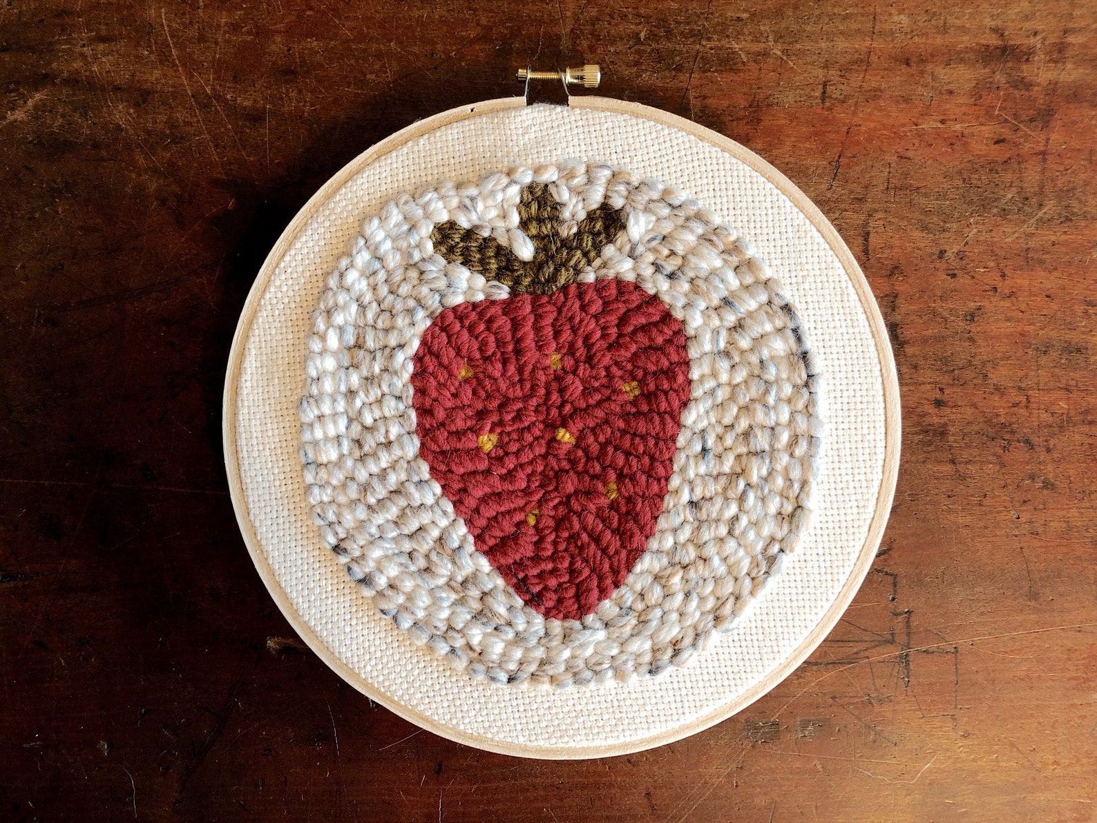 Strawberry Punch Needle Kit | Etsy