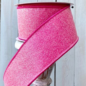 Hot Pink Sugar Ribbon, Pink Ribbon, Hot Pink Ribbon, Sugar Glitter ...
