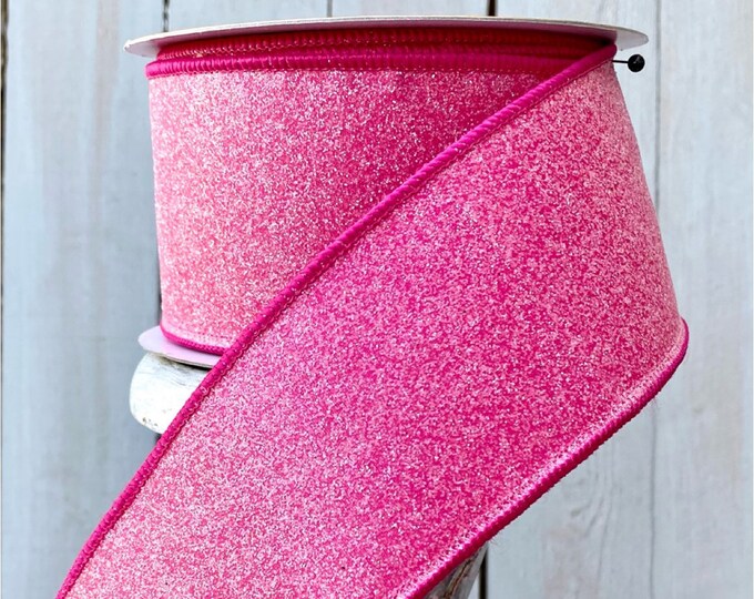Hot Pink Sugar Ribbon, Pink Ribbon, Hot Pink Ribbon, Sugar Glitter ...