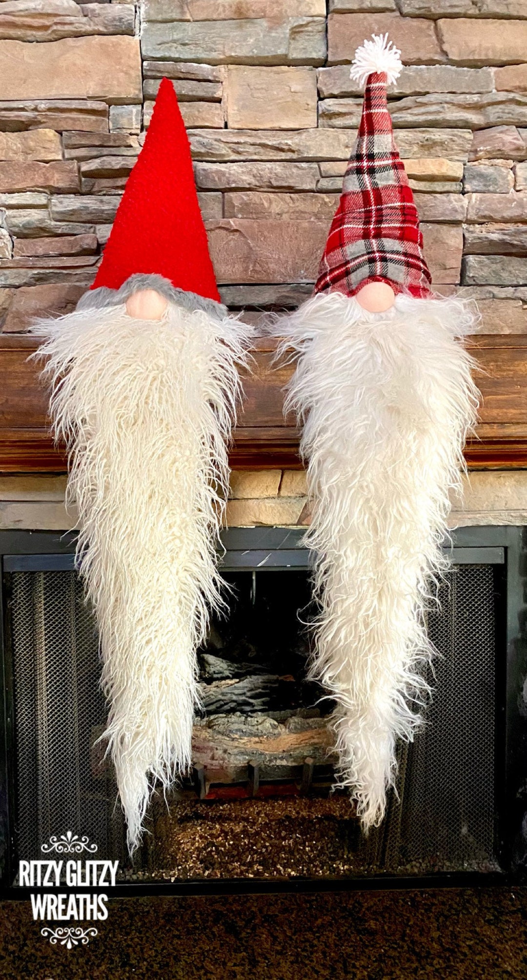Long Bearded Gnome, Farmhouse Gnome, Lodge Winter Gnome, Lumberjack ...