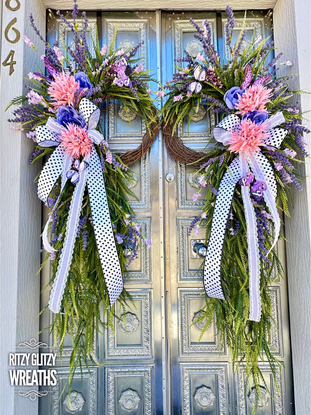 Double Door Wreaths, Everyday Door Wreaths, Home Door Decor, Grapevine ...