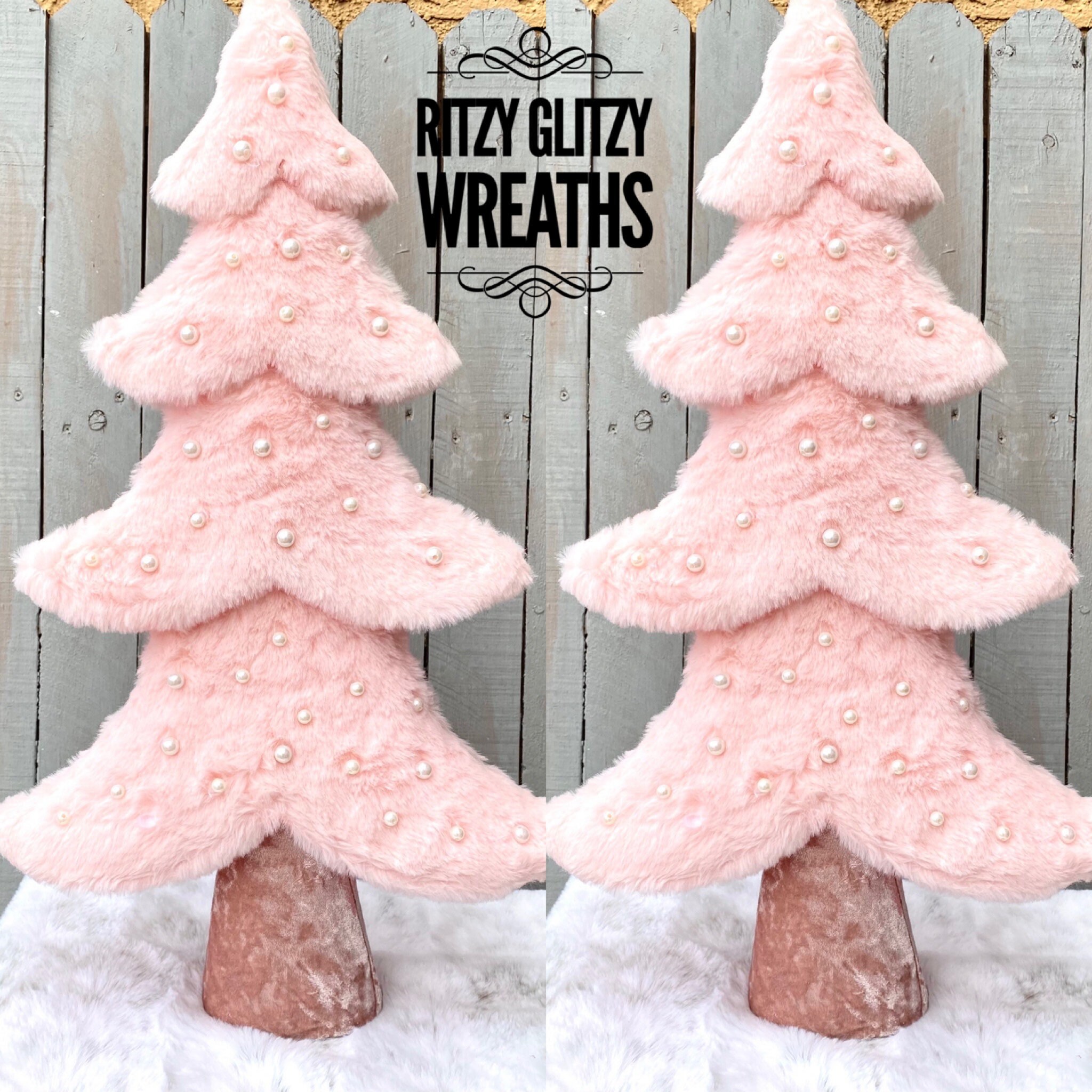 Pink Christmas Tree, pink trees, pink tree, pink fur tree, two pink trees