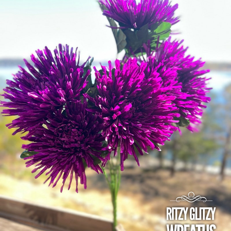 Purple Mums - Etsy