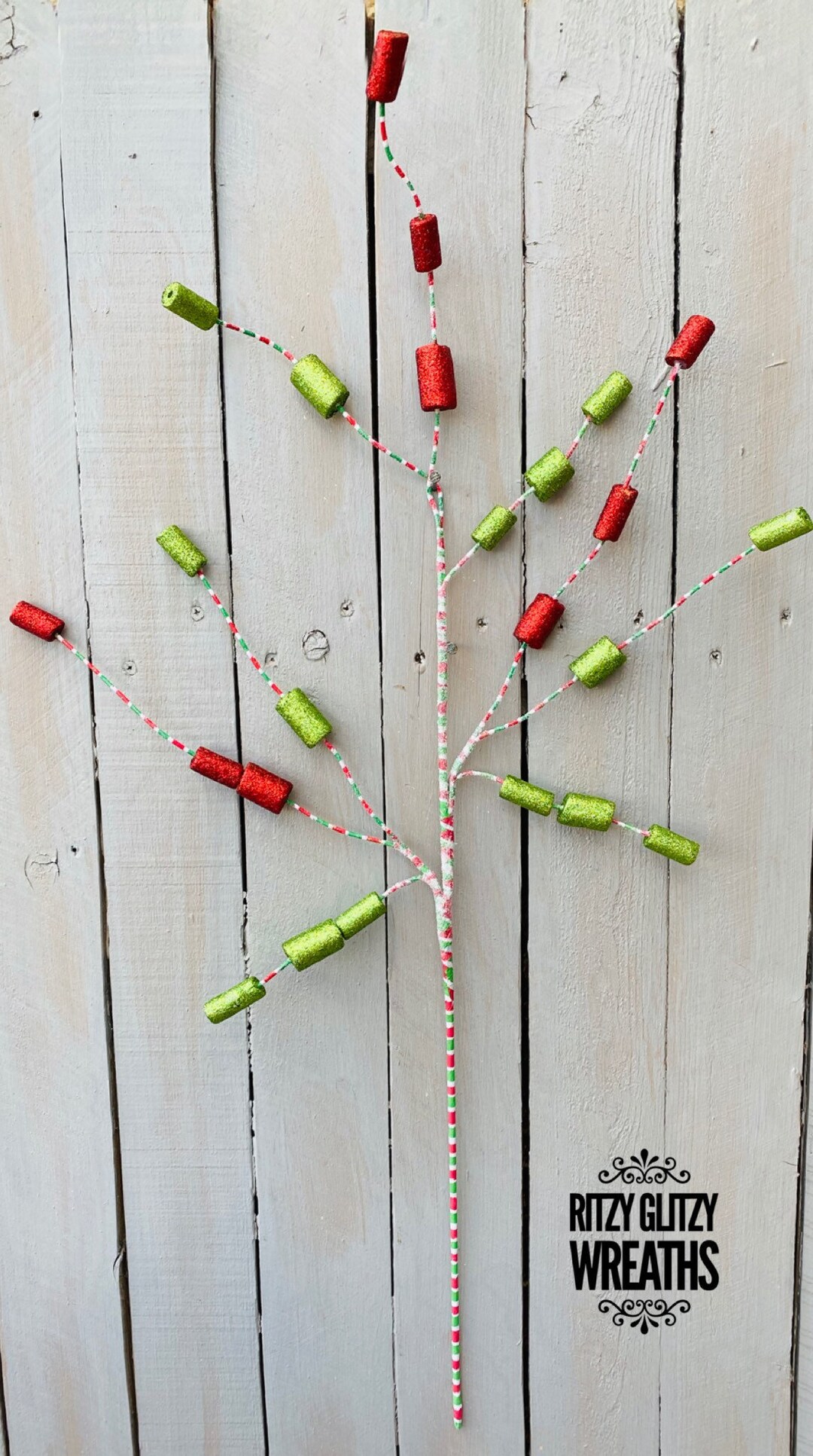 Faux Peppermint Marshmallow Stalk: Christmas Holiday Decor (33") - Etsy
