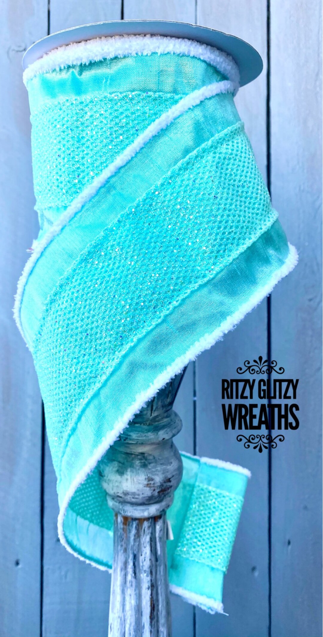 Minty Ribbon, Chenille Edge Ribbons, Mint Ribbon, Luxury Ribbon ...