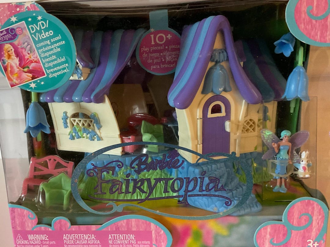 Barbie Fairytopia Little Lands Azuras COTTAGE PLAY SET 10 Play Pieces ...