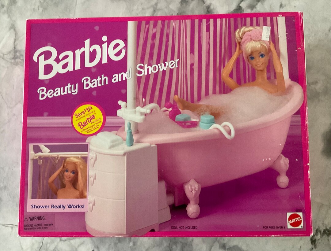 A Barbie Beauty Bath and Shower Set NRFB New in Box Mattel 65025 Rare ...