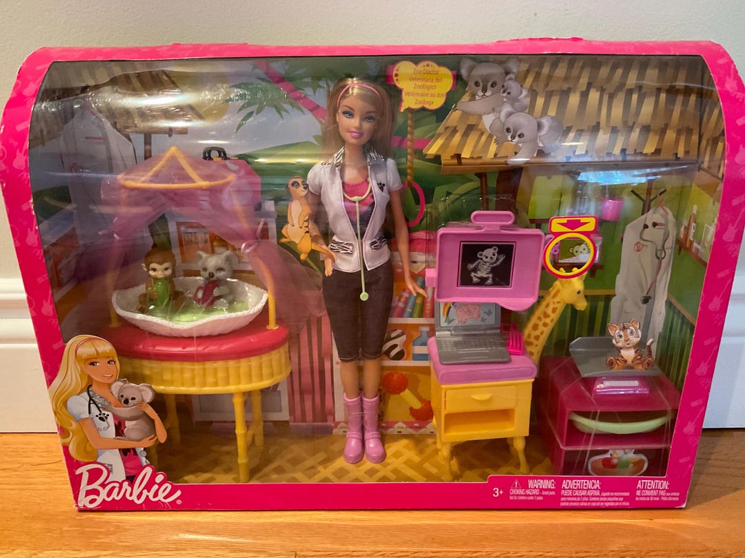 Barbie Doll I Can Be A Zoo Doctor Play Set 2010 New NRFB Complete and ...