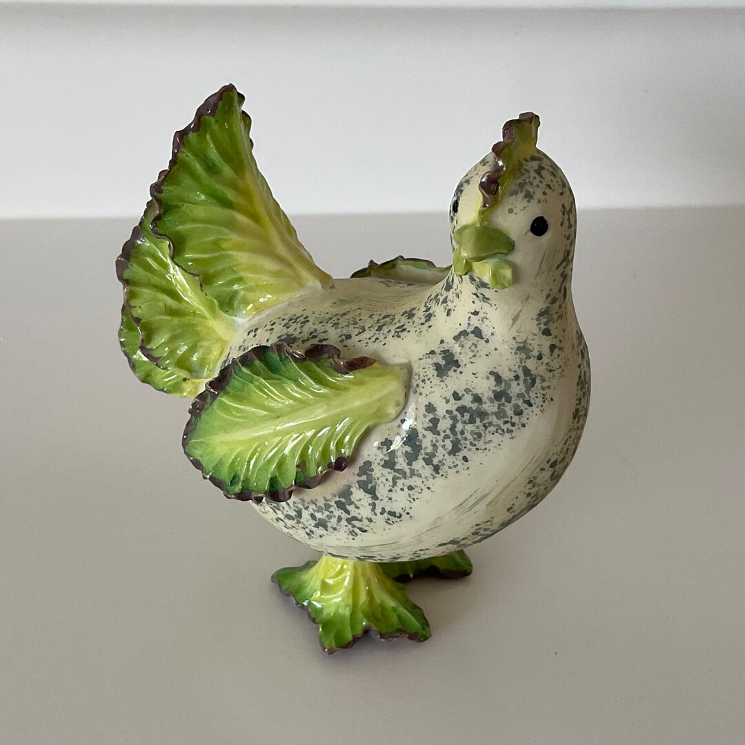 Rare Enesco Home Grown LETTUCE GOURD CHICKEN Figurine Mint - Etsy