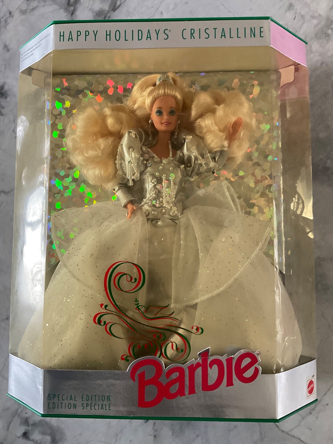 Barbie Doll Special Edition Happy Holidays Cristalline 1992 Mattel 1429 ...