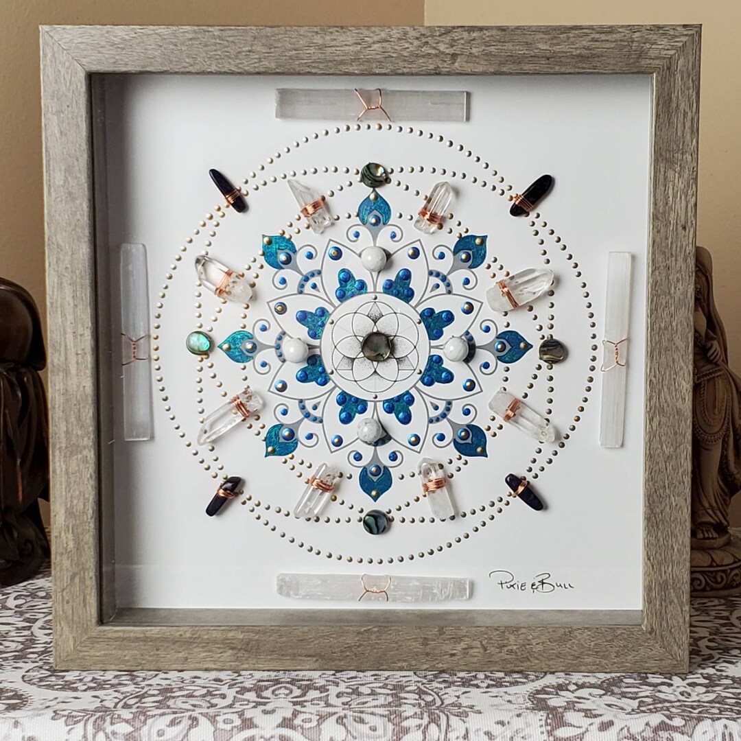 Crystal Grid Crystal Art Framed Crystal Art Framed Crystal - Etsy