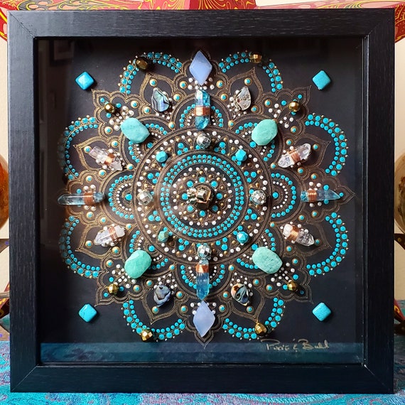 Crystal Art Framed Crystal Art Framed Crystal Grid Crystal - Etsy