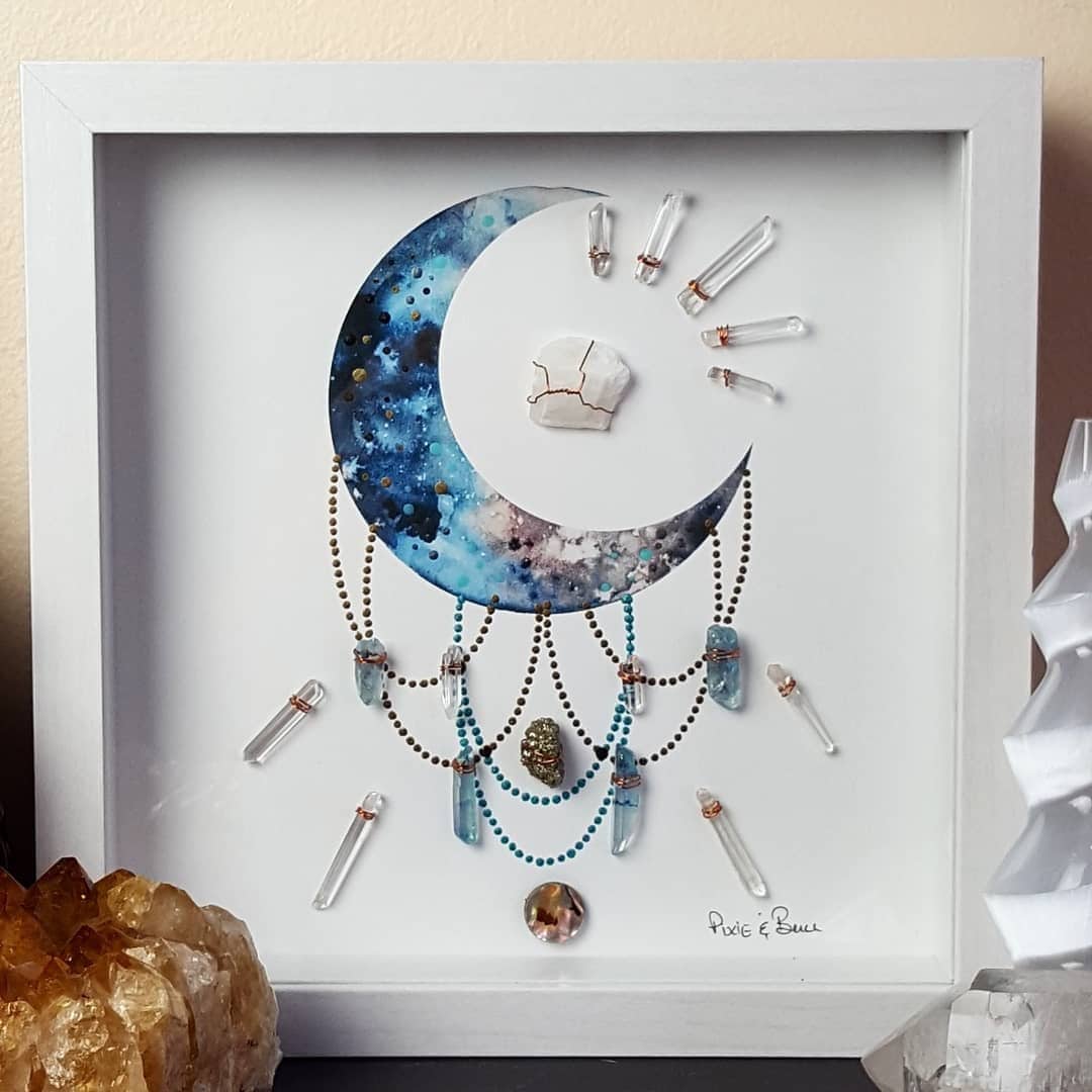 Crystal Grid, Framed Crystal Grid, Framed Crystal Art, Crystal Art ...