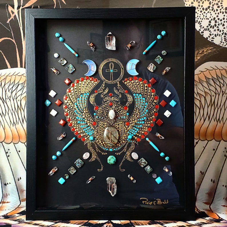 Moon Art Crystal Grid Crystal Art Framed Crystal Art - Etsy