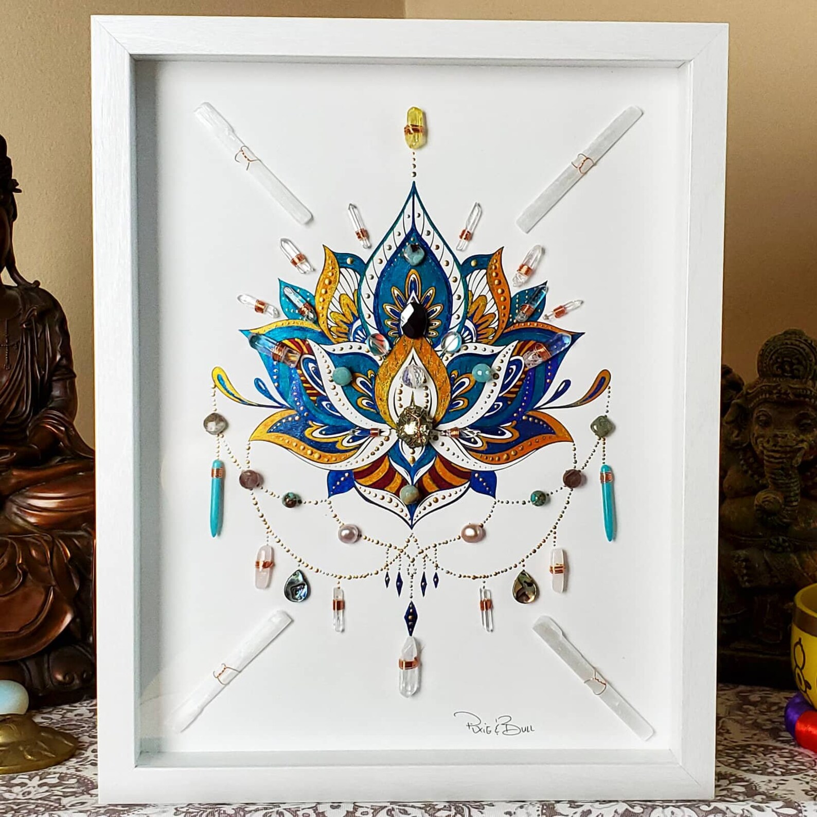 Crystal Art Framed Crystal Art Framed Crystal Grid Crystal - Etsy