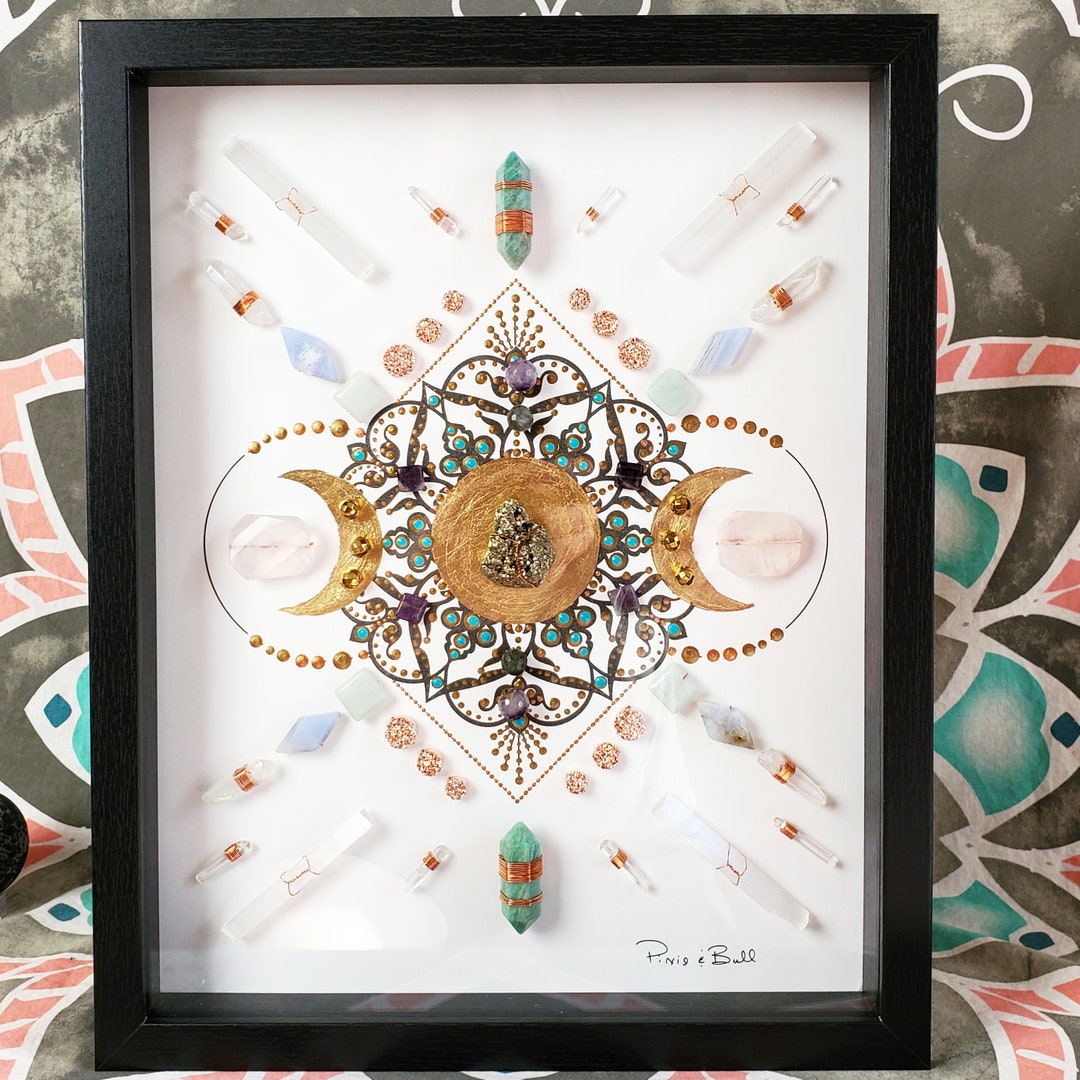 Crystal Grid, Framed Crystal Grid, Framed Crystal Art, Crystal Art ...