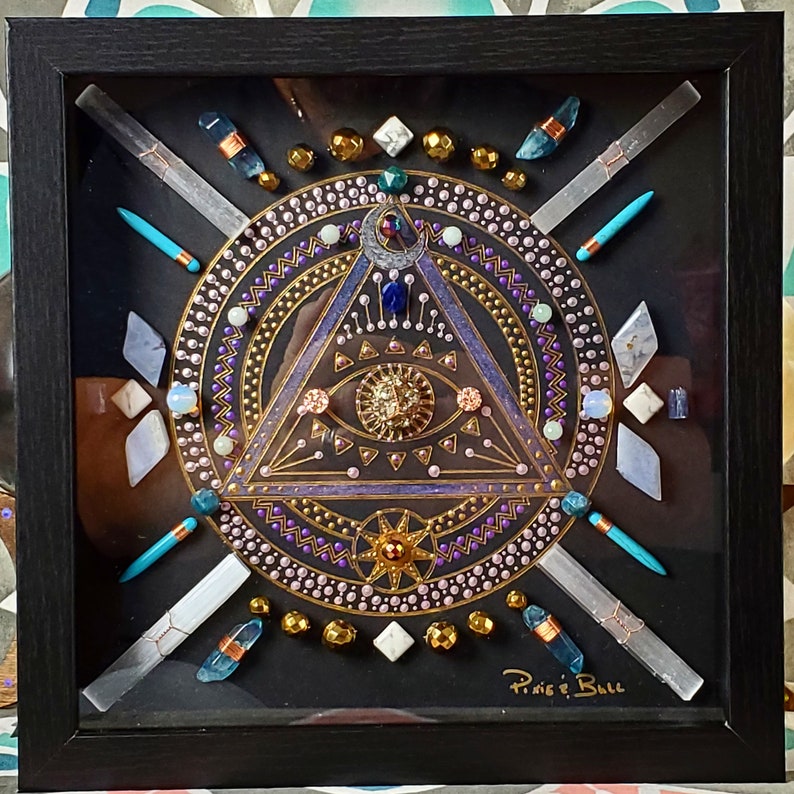 Crystal Art Framed Crystal Art Framed Crystal Grid Crystal | Etsy