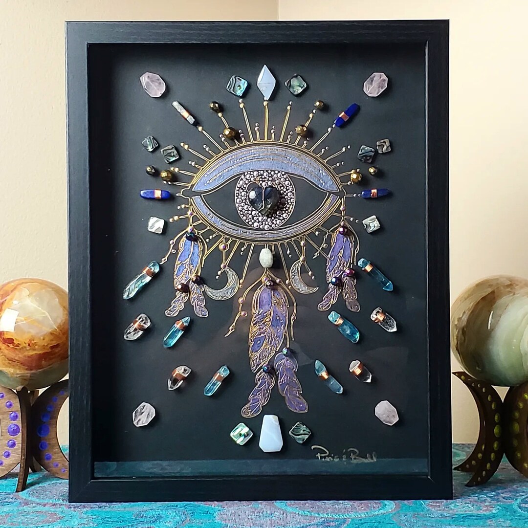 Sacred Geometry Art, Crystal Grid, Crystal Art, Framed Crystal Art ...