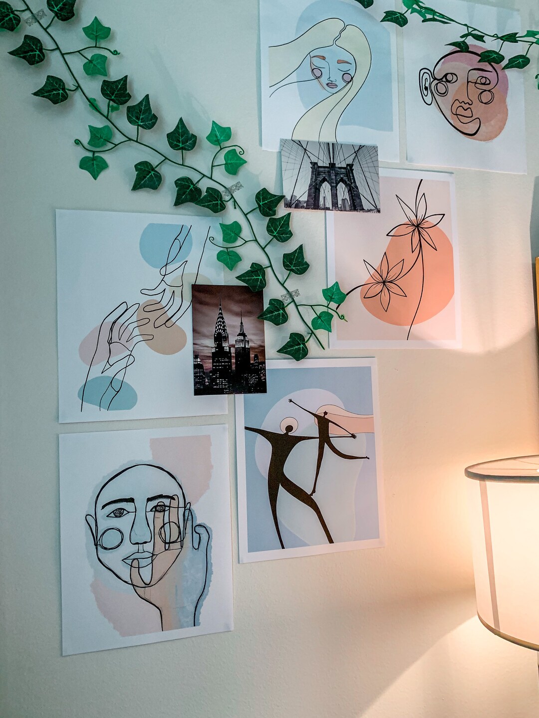 Contour Line Drawing Print Collection | Olive Branch Prints | Wall Art ...