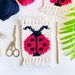 Crochet Pattern | the Little Ladybug Mug Rug | Crochet Mug Rug Pattern ...